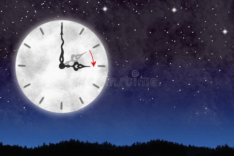 Time Change To Daylight Saving Time Stock Illustration - Illustration ...