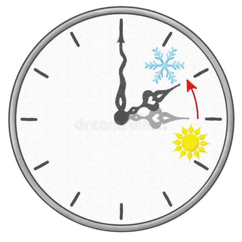 Time Change To Standard Time Stock Illustration - Illustration of ...