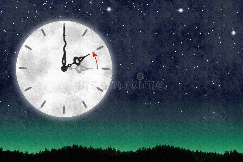 Time Change To Standard Time Stock Illustration - Illustration of ...