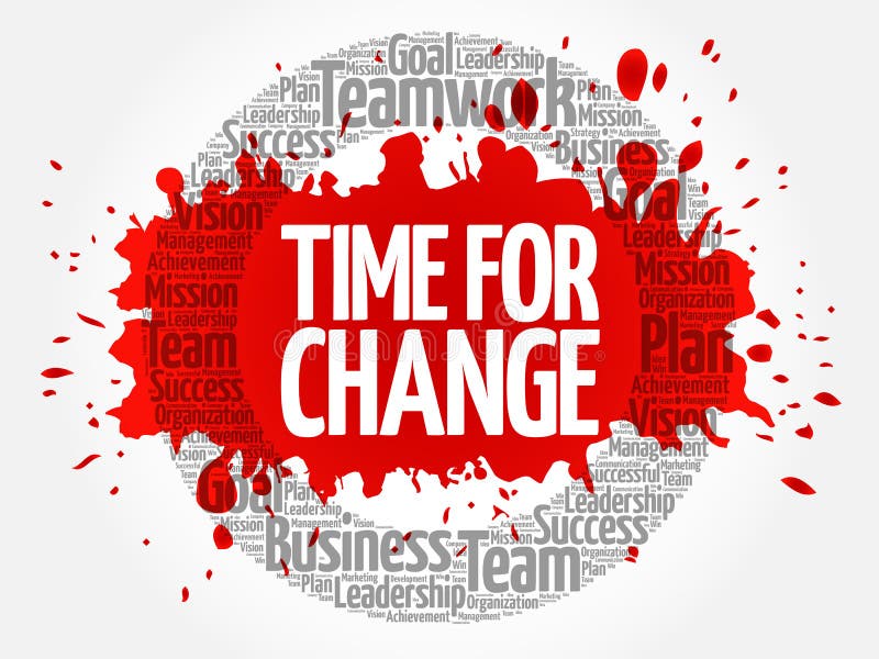 Time for Change Word Cloud Collage Stock Illustration - Illustration of ...