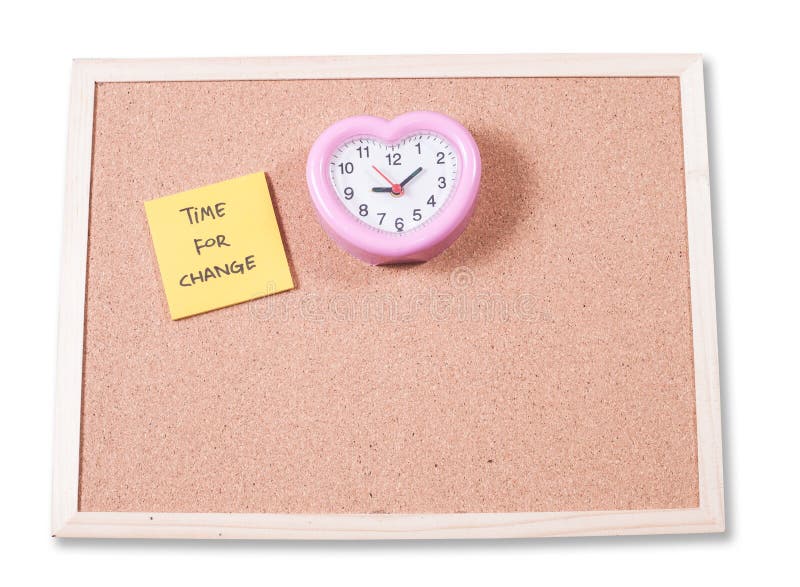 Time for Change . Written on an Yellow Sticky Note Stock Image - Image ...