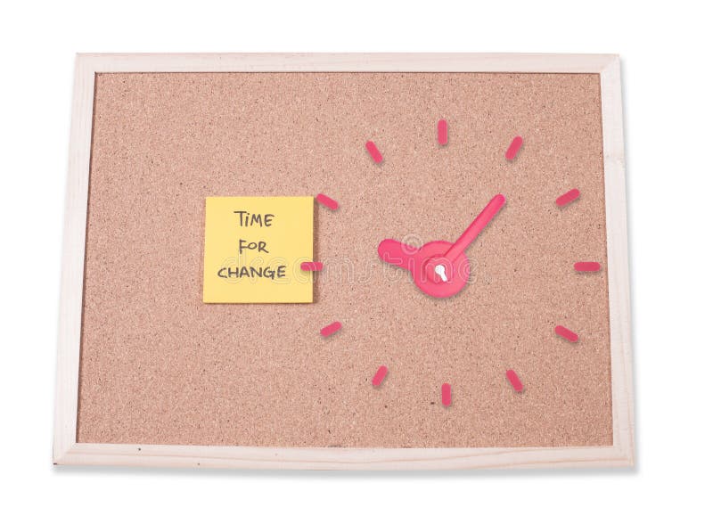 Time for Change . Written on an Yellow Sticky Note Stock Photo - Image ...