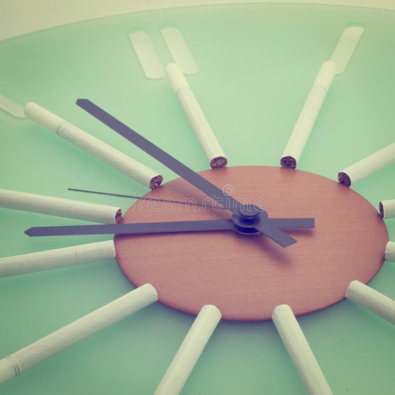 Time is Cigarettes stock photo. Image of watch, decease - 197657092