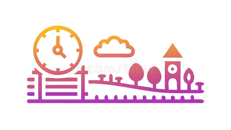 Time and City Planning, Urban Development, Vector Design Generative AI ...