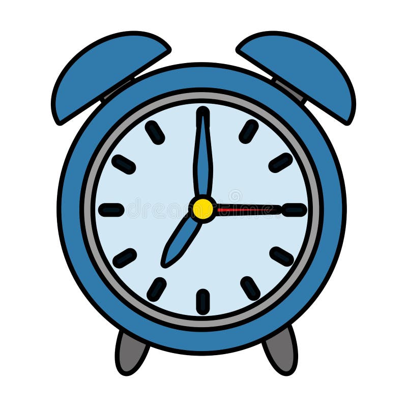 Time clock cartoon stock vector. Illustration of ring - 143347579