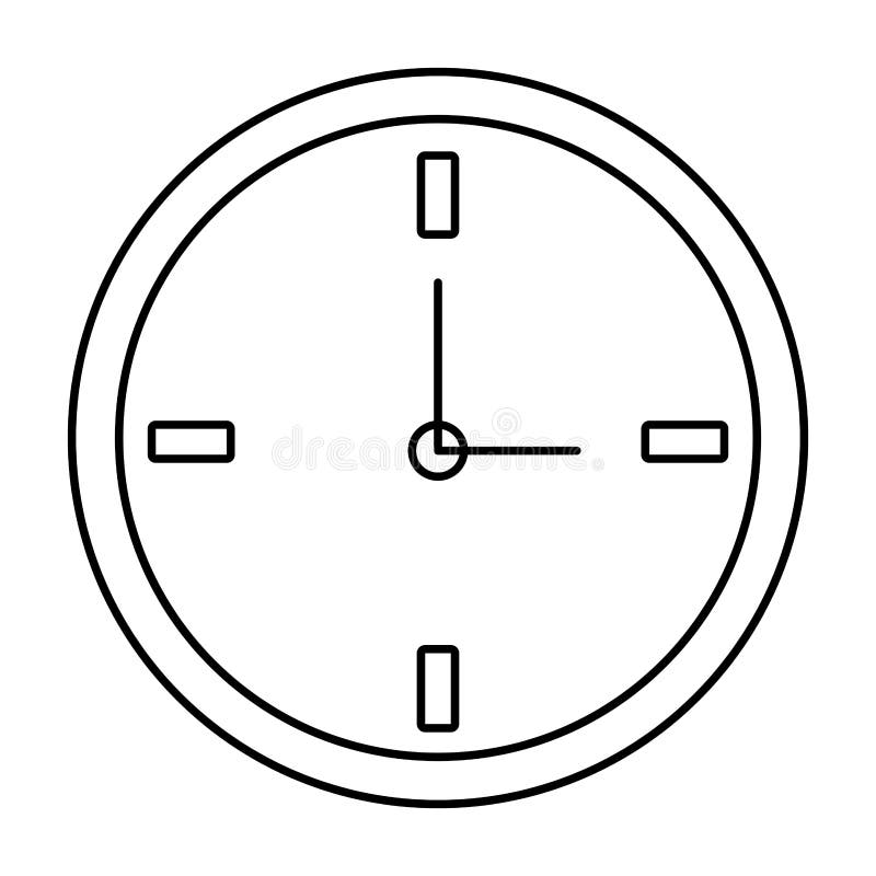 Time clock cartoon stock vector. Illustration of circle - 143183276
