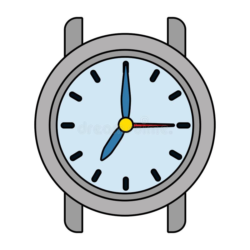 Time clock cartoon stock vector. Illustration of number - 143207522