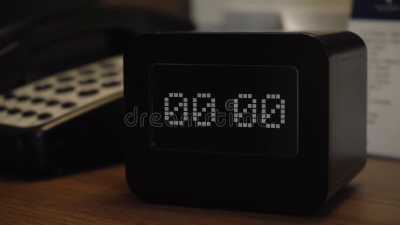 Time 00:00 on the clock stock video. Video of early - 261543825