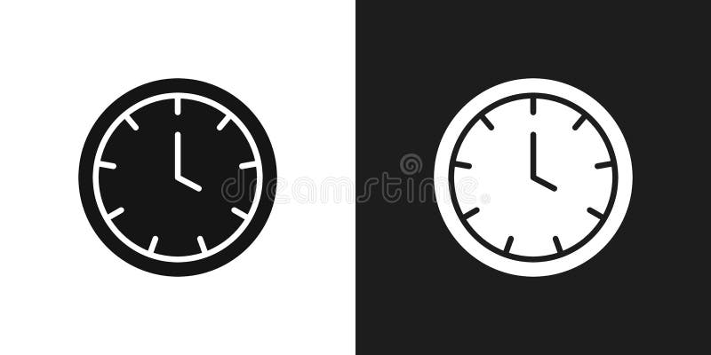 Time Clock Icon Logo Set Vector Stock Vector - Illustration of watch ...