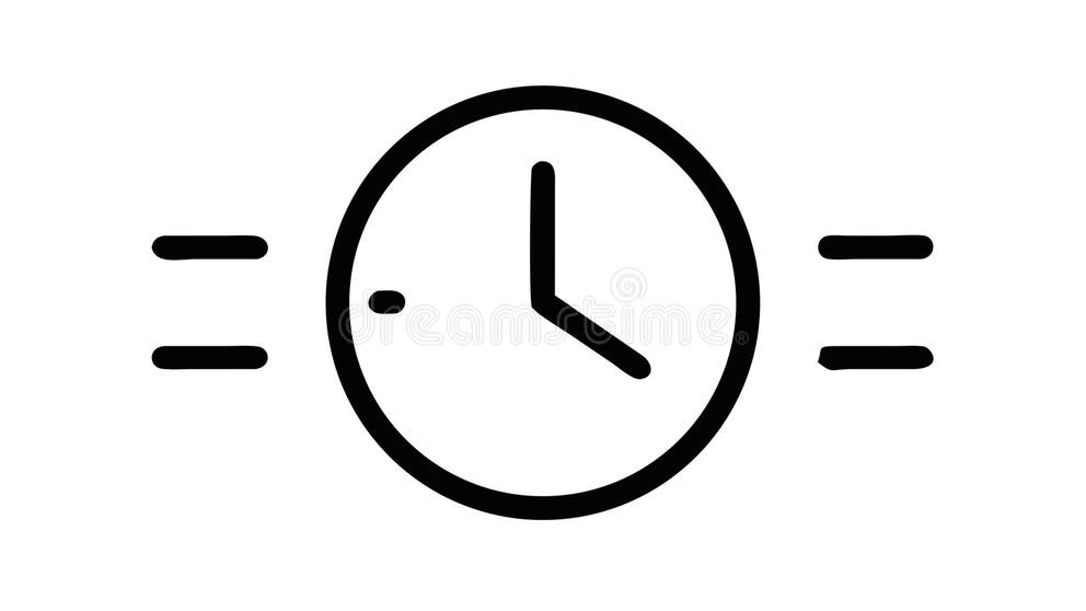 Time Clock Icon for Scheduling Productivity Management, Vector Design ...