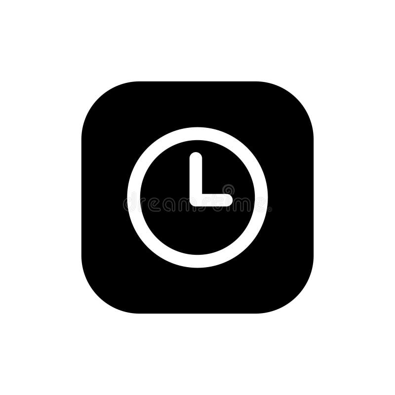 Clock Button Icon Vector in Trendy Outline Style. Pending Symbol ...