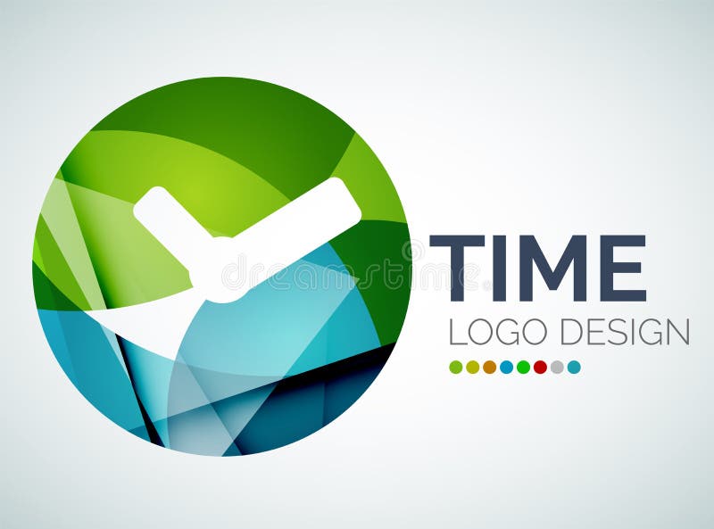 Clock, Time Company Logo, Business Concept Stock Vector - Illustration ...