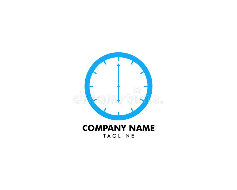 Time Clock Logo Design Template Stock Vector - Illustration of abstract ...