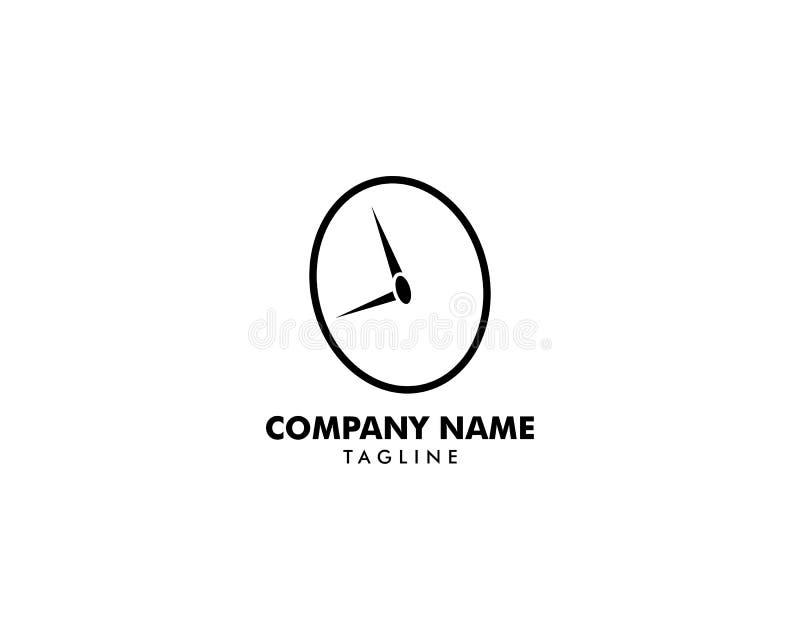 Time Clock Logo Design Template Stock Vector - Illustration of concept ...
