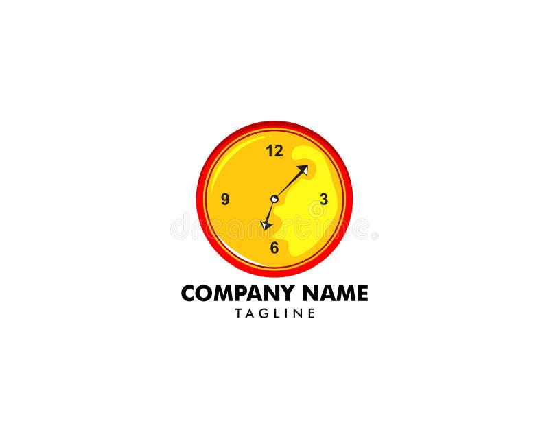 Time Clock Logo Design Template Stock Vector - Illustration of concept ...