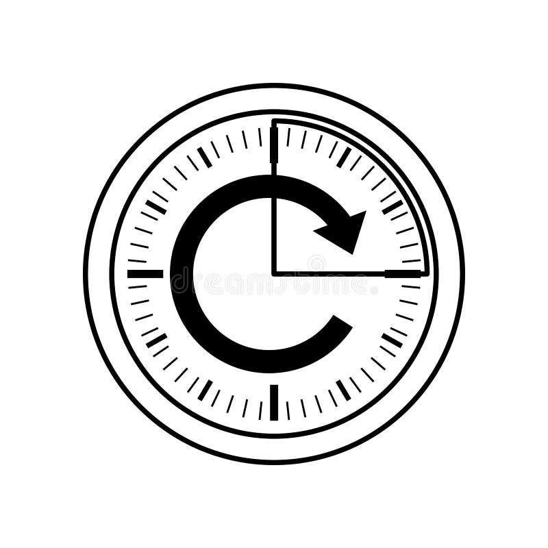 Time clock symbol stock illustration. Illustration of hour - 83150438