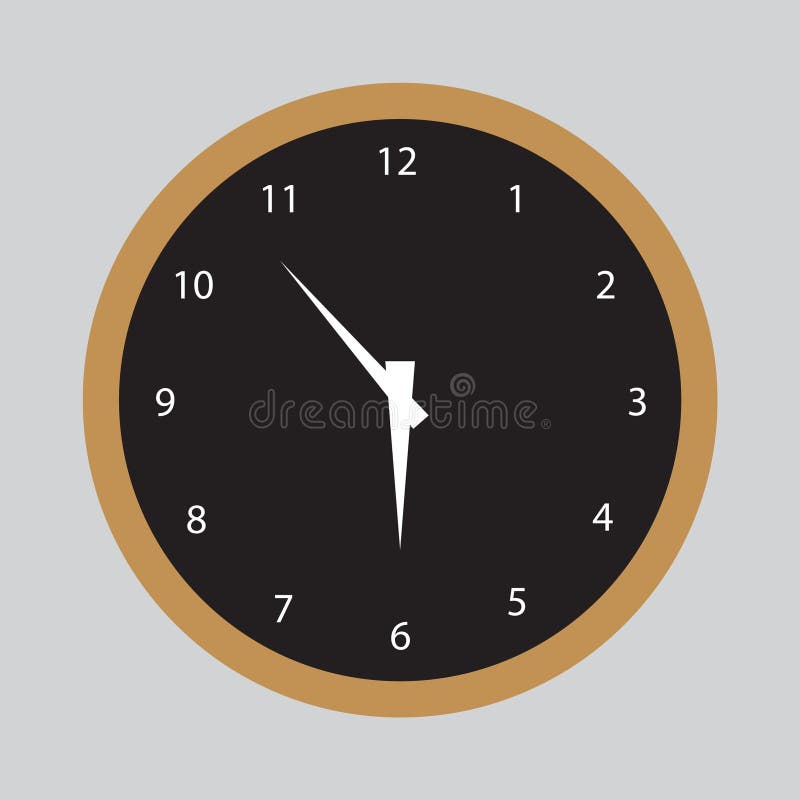 Time and Clock Vector Illustration. Stock Vector - Illustration of ...