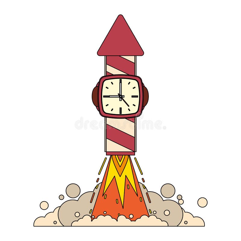 Time Clock Watch Alarm Cartoon Stock Vector - Illustration of ...