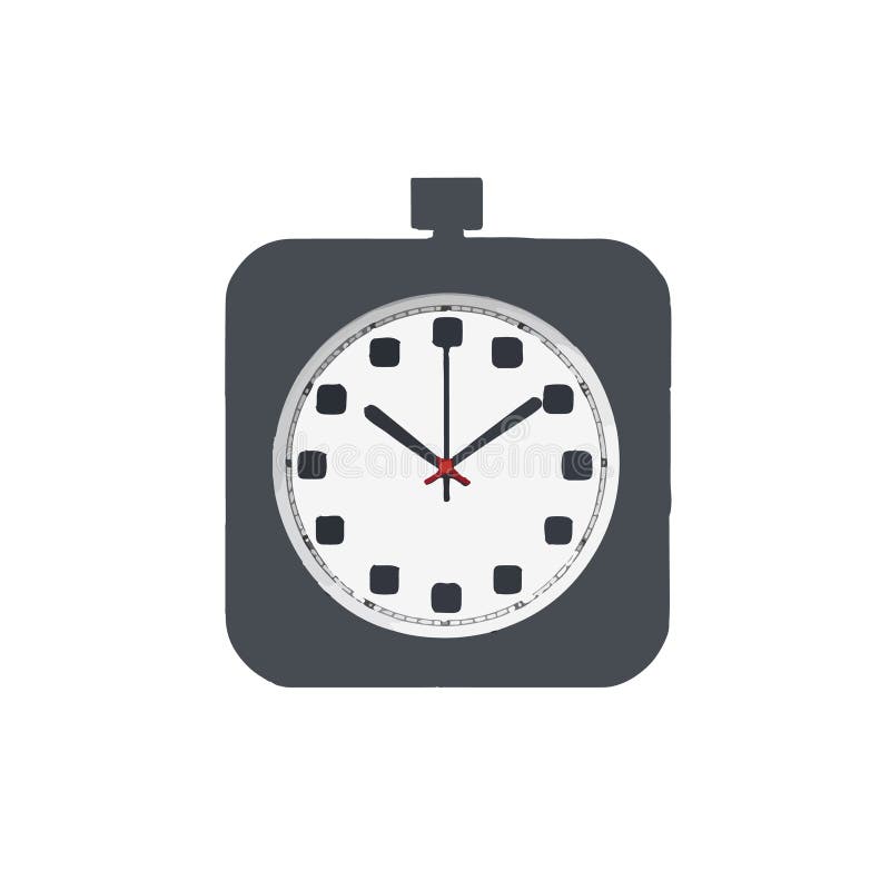 Time Clock Watch Flat Design Vector Illustration Stock Vector ...