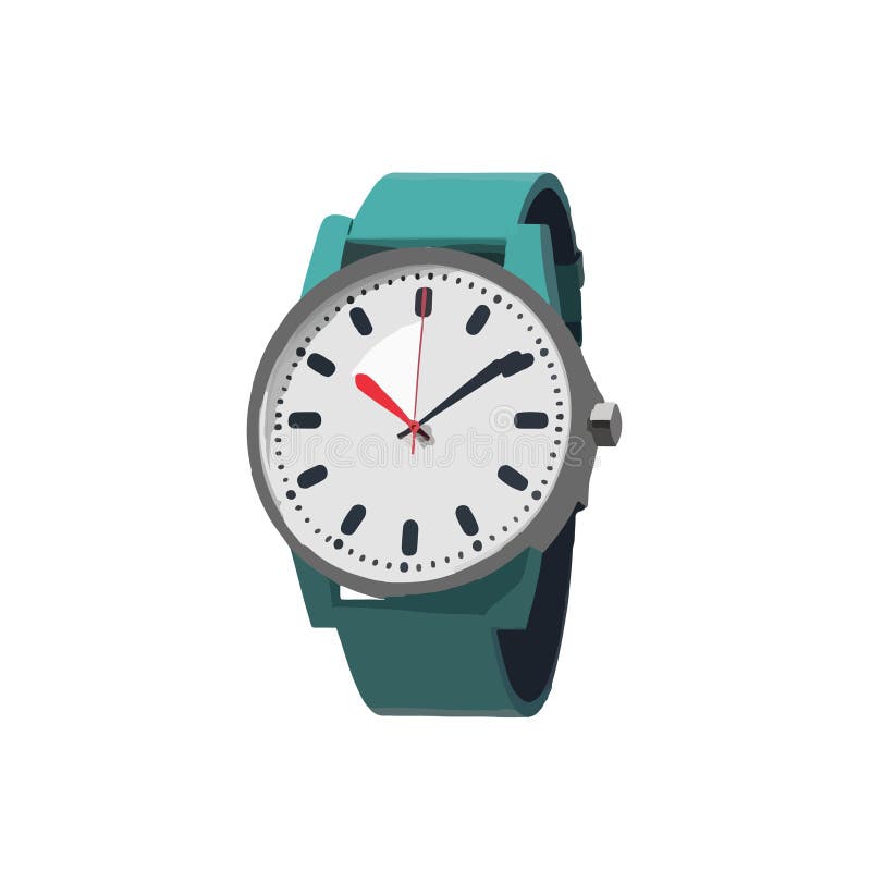 Time Clock Watch Flat Design Vector Illustration Stock Vector ...