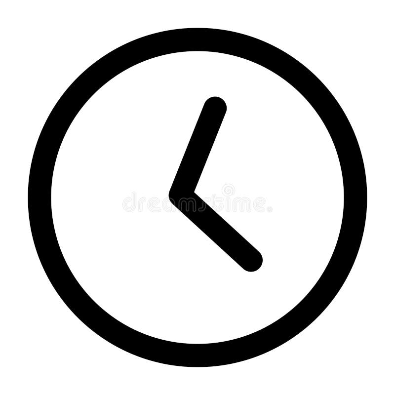 Time Clock Watch Isolated Icon Stock Vector - Illustration of second ...