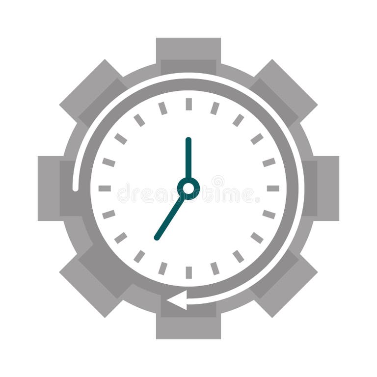Time clock work stock vector. Illustration of work, isolated - 258091459