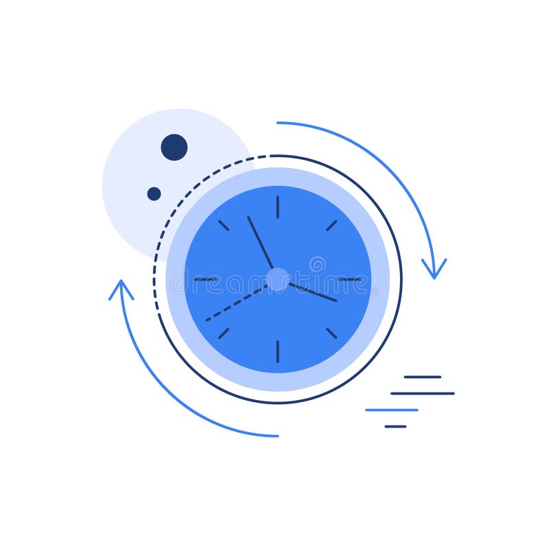 Time and Clock,Working Time. Schedule,Moving Arrows Stock Illustration ...