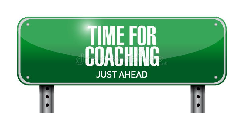 Time for Coaching Clock Mentor Role Model Learning Stock Illustration ...