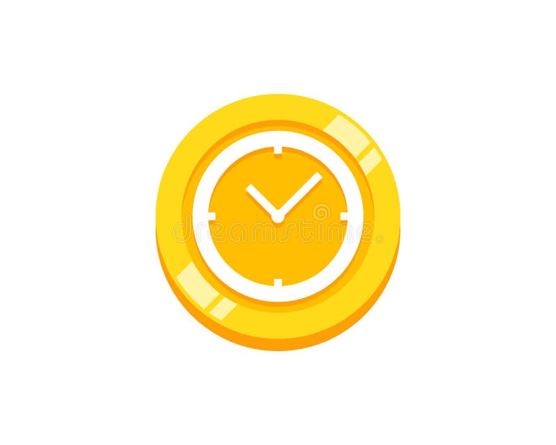 Time Coin Logo Icon Design stock vector. Illustration of idea - 128298689