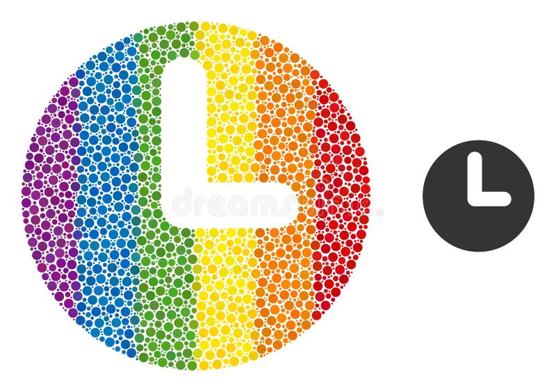 Rainbow Time Composition Icon of Spheres Stock Vector - Illustration of ...