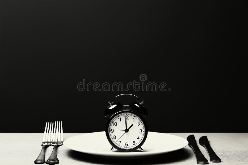Time Concept with Clock on a Dinner Plate Symbolizing Urgency and ...