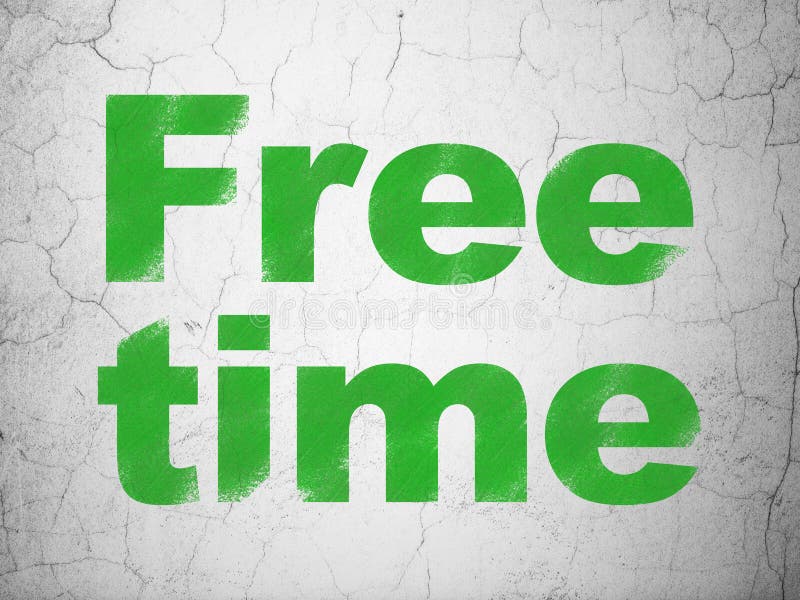 Time Concept: Free Time on Wall Background Stock Illustration ...