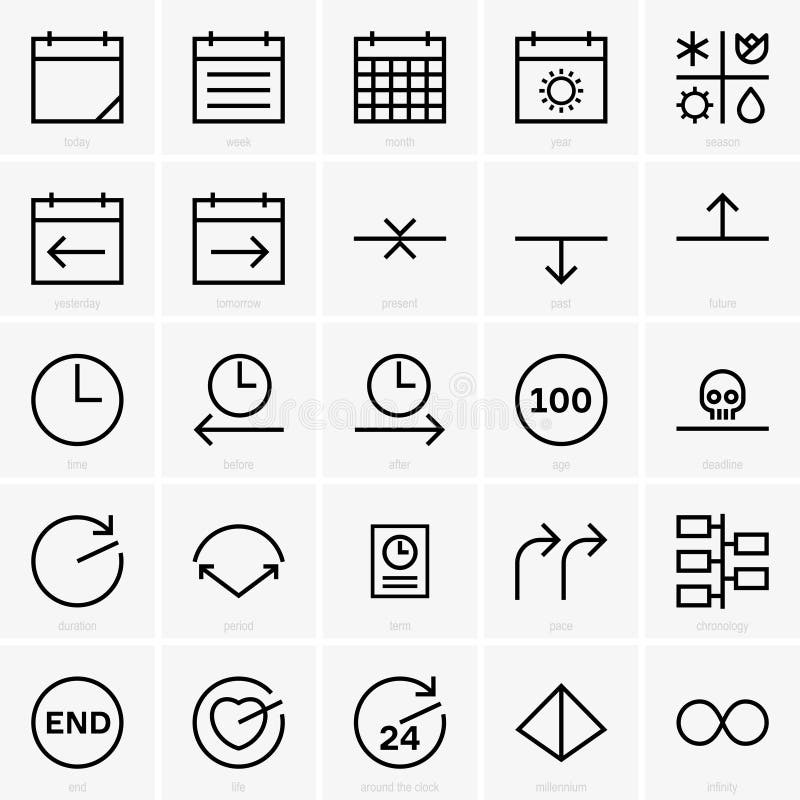 Time concept icons stock vector. Illustration of life - 116737093