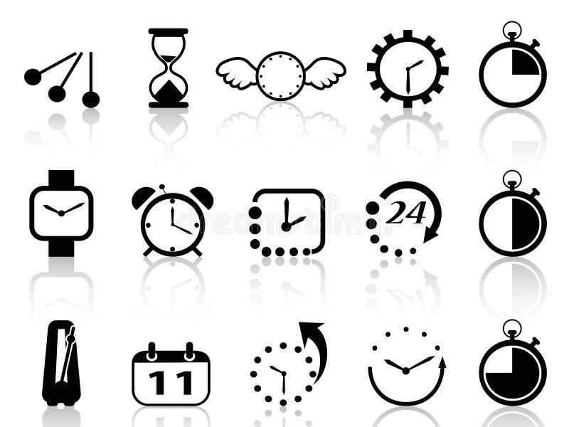 Simple Icon Set Related To Time Stock Vector - Illustration of flip ...