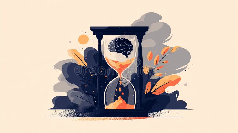 Time Concept with Multiple Clocks Ticking Stock Illustration ...