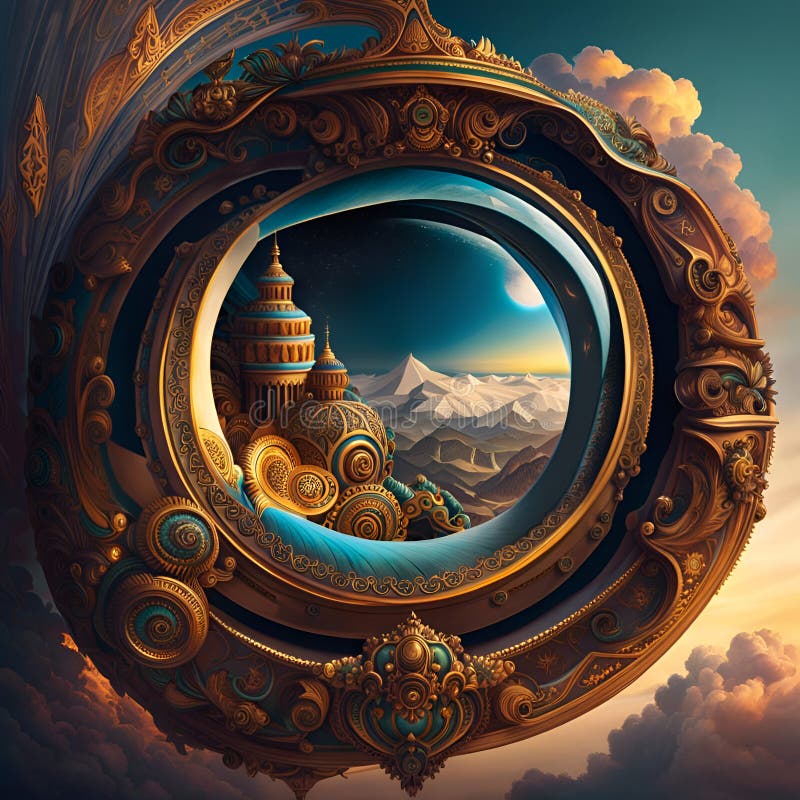 Time Concept. Original Digital Artwork of a Distorted Timepiece ...