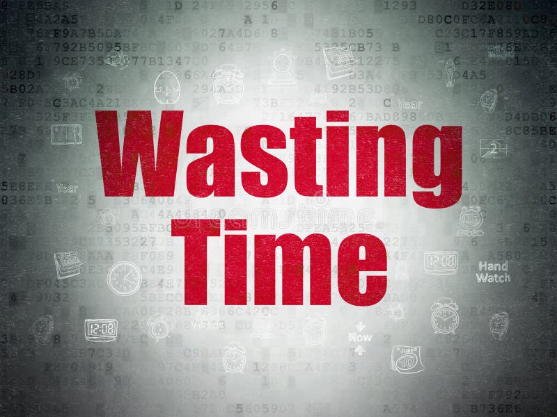 The Concept of Wasting Time or Procrastination, Deadline. Broken ...