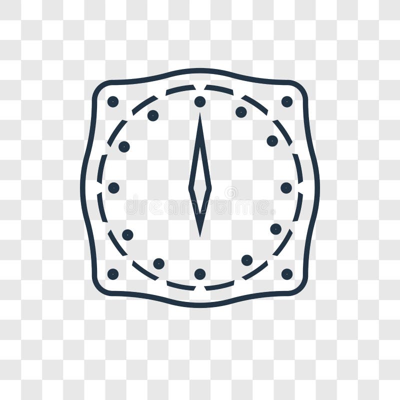 Time Concept Vector Linear Icon Isolated on Transparent Background ...