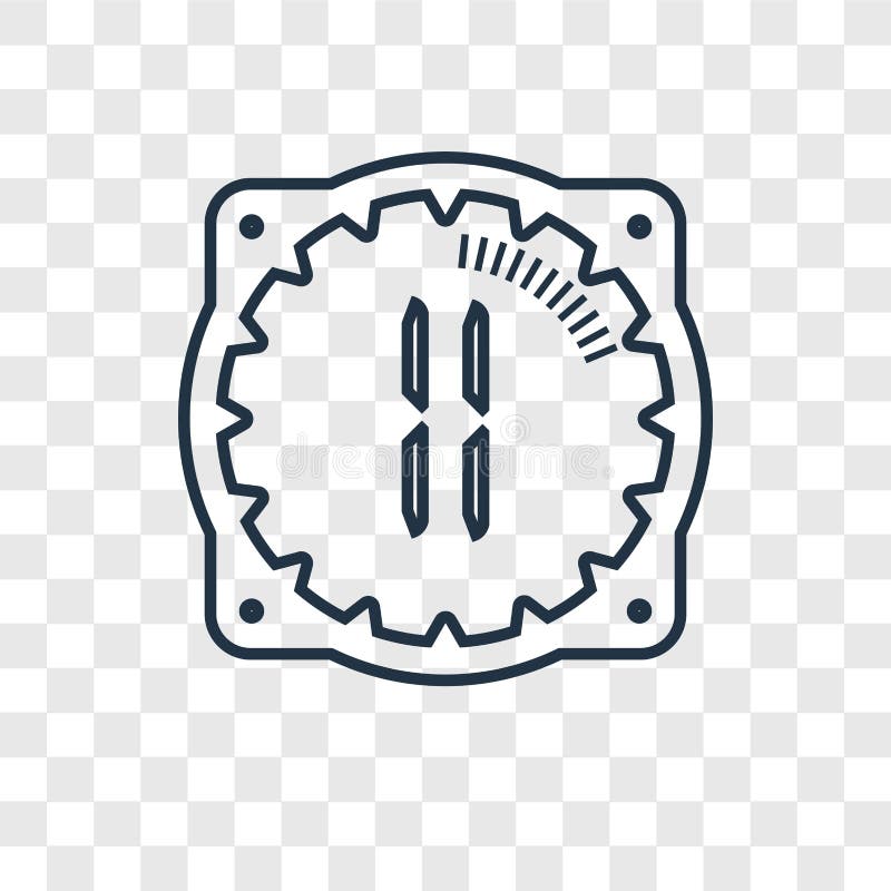 Time Concept Vector Linear Icon Isolated on Transparent Background ...
