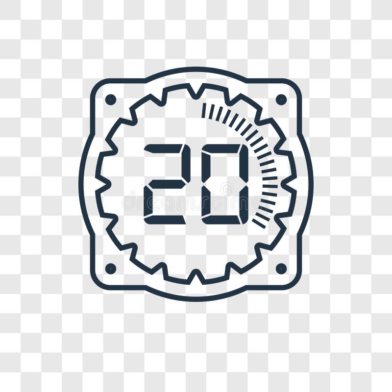 Time Concept Vector Linear Icon Isolated on Transparent Background ...