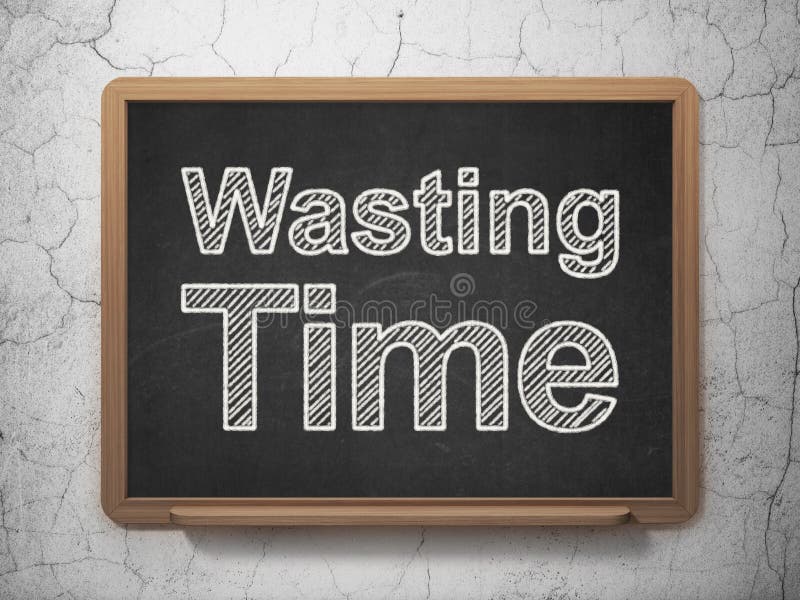 The Concept of Wasting Time or Procrastination, Deadline. Broken ...