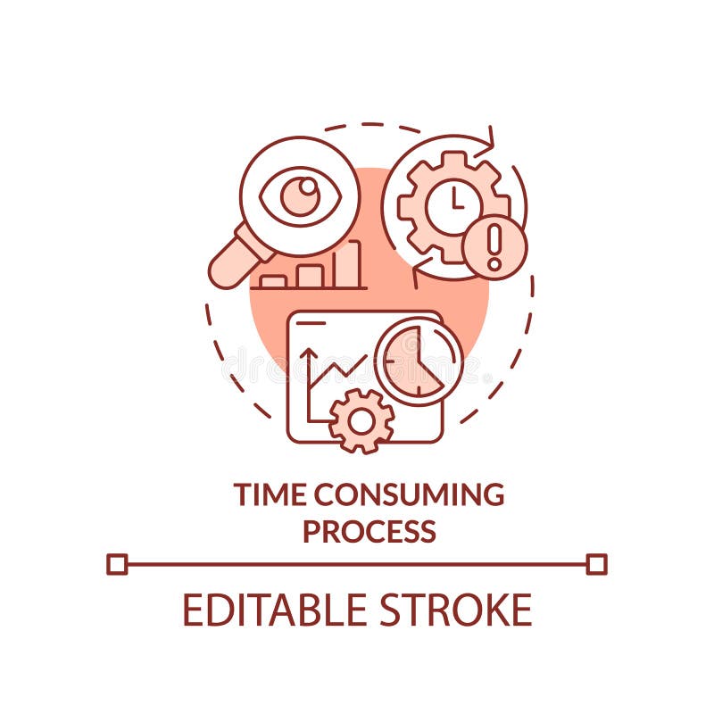 Time Consuming Process Orange Concept Icon Stock Vector - Illustration ... Time Consuming Process Orange Concept Icon Stock Vector - Illustration ...