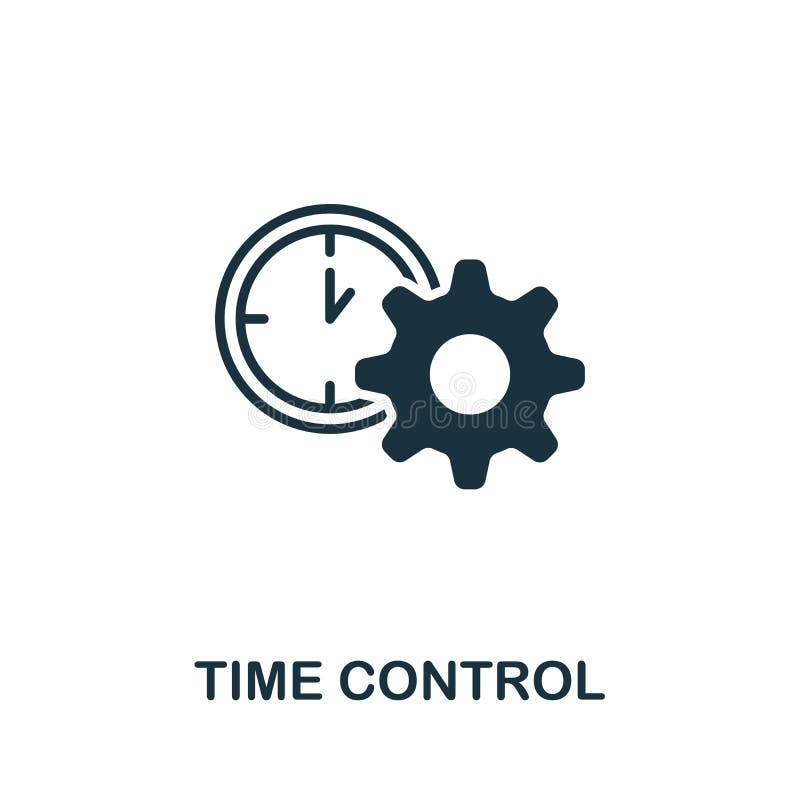 Time Control Icon. Monochrome Simple Time Management Icon for Templates ...