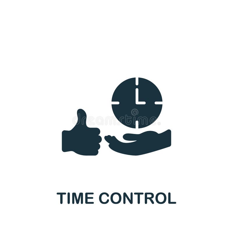 Time Control Icon. Monochrome Simple Icon for Templates, Web Design and ...