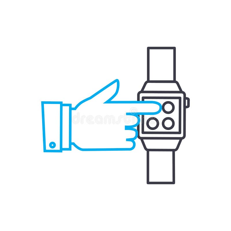 Time Control Vector Thin Line Stroke Icon. Time Control Outline ...