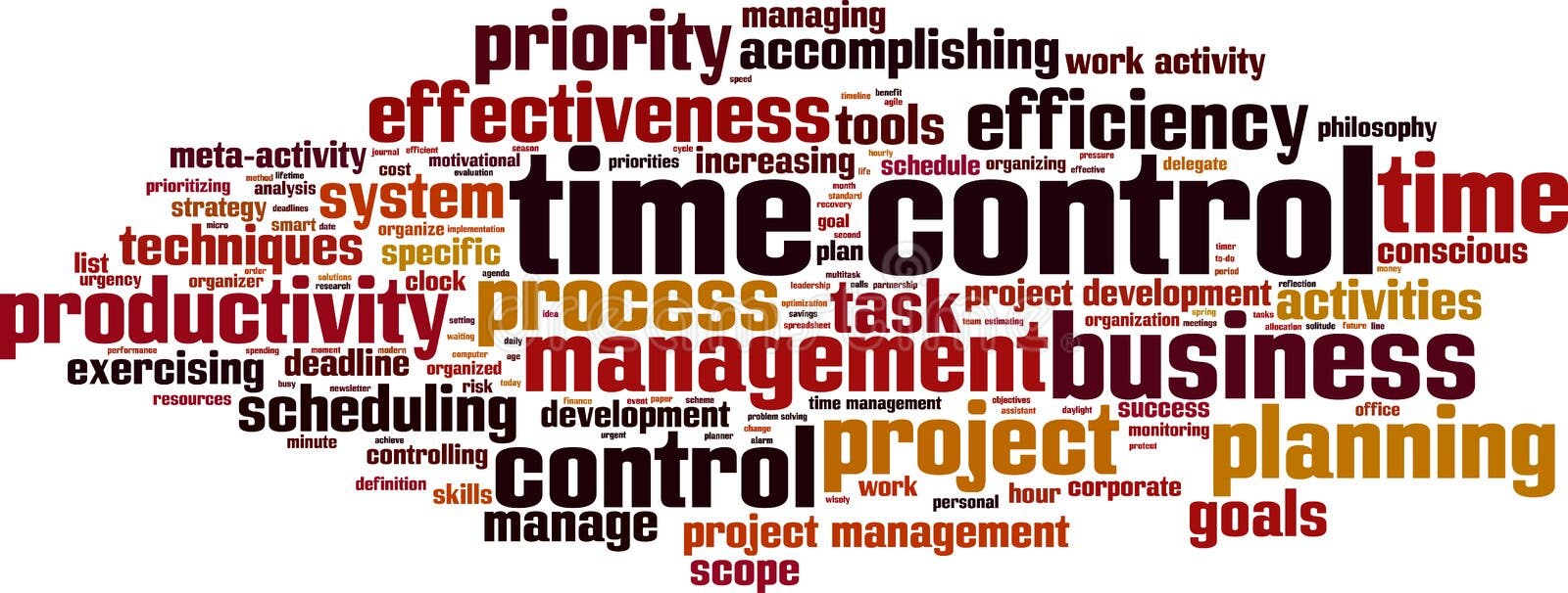 Time management word cloud stock vector. Illustration of priority ...