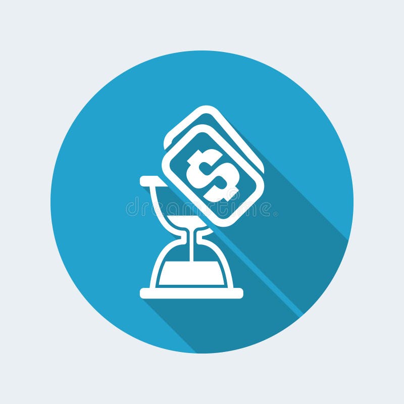 Time cost icon stock vector. Illustration of time, gain - 96395125