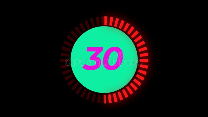 Time Counter One Minute. Countdown from 60 To 0 Stock Footage - Video ...
