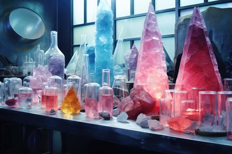 Time Crystal Samples in a Lab Setting Stock Image - Image of time ...