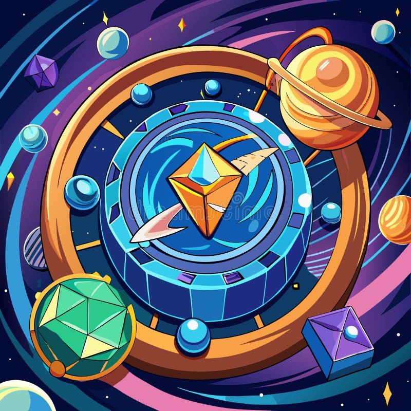 Time Crystal Zero Gravity stock illustration. Illustration of radiant ...